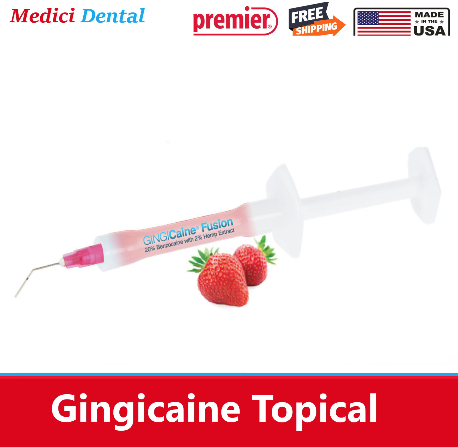 Gingicaine Topical Anesthetic Gel in Syringe. 1.2 ml prefilled syringe ...