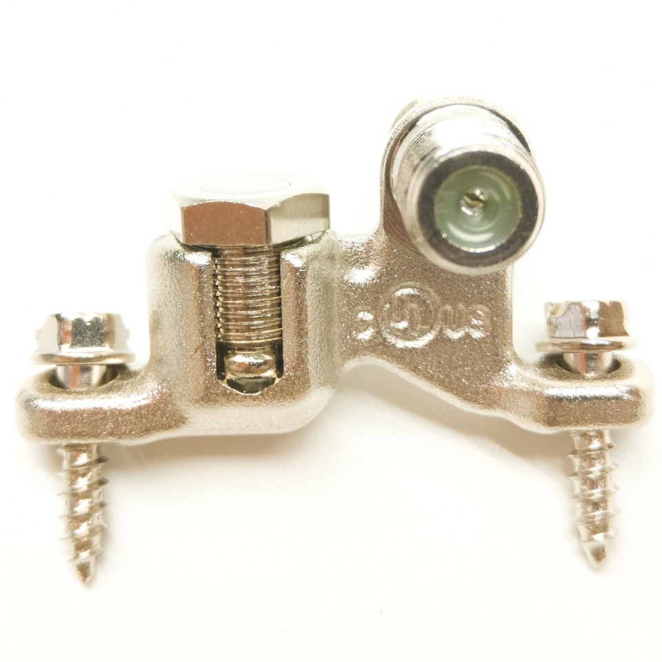 Single Port F-Pin Coax Grounding Block, CATV HDTV Antenna Satellite ...