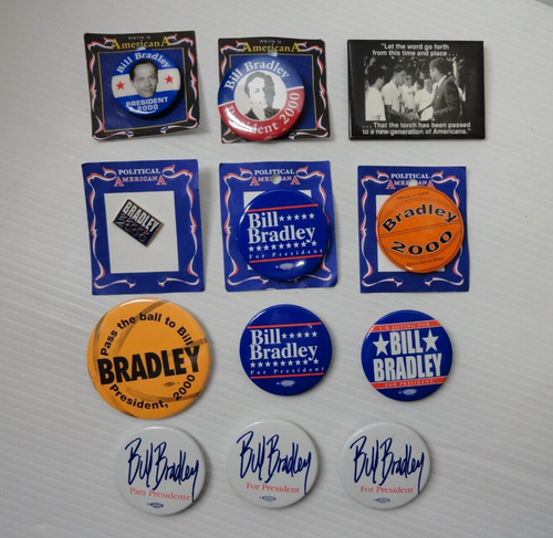 Lot , Bill Bradley 2000 Presidential Election Campaign Pins | eBay