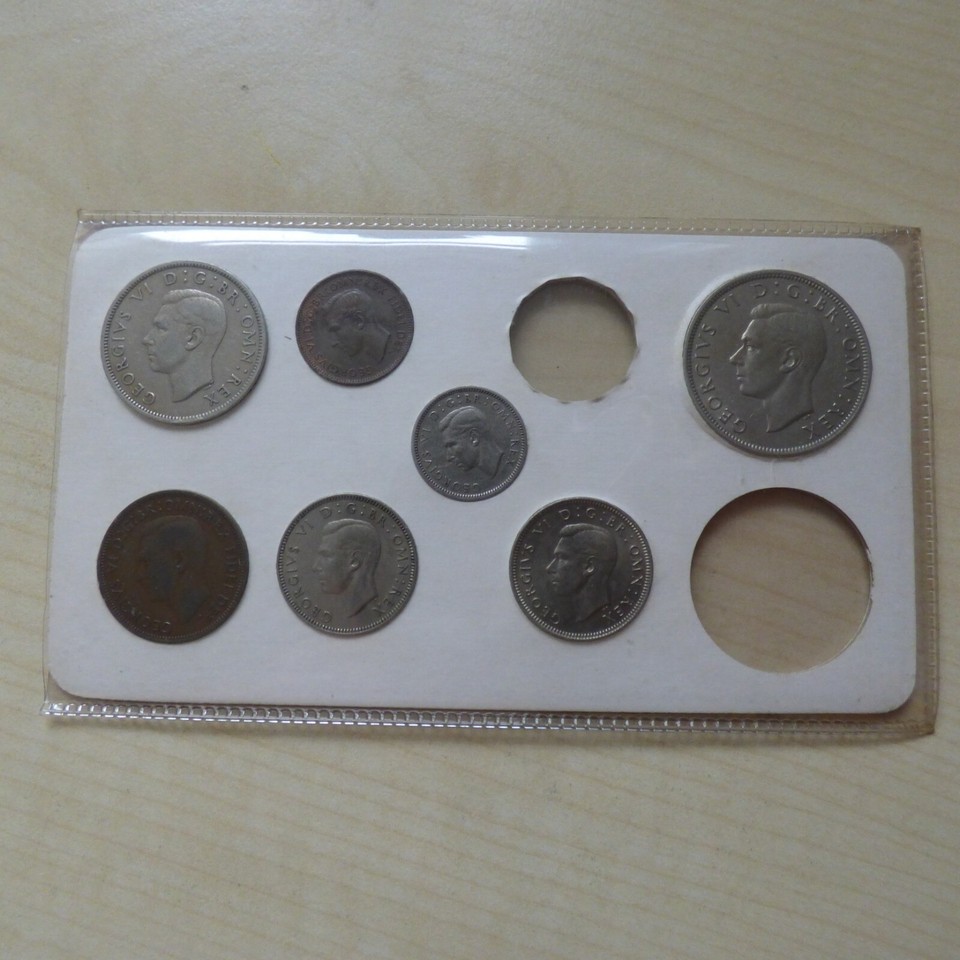 Coin Year Set Display Cards Half Crown Pennies Farthing Choose from ...