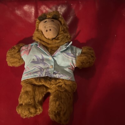 Vintage 1988 ALF Alien Plush Hand Puppet Doll Hawaiian Shirt 80s TV Toy ...