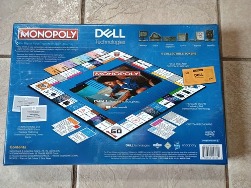 NEW Sealed 2023 Monopoly Dell Technologies Microsoft Board Game Hasbro ...