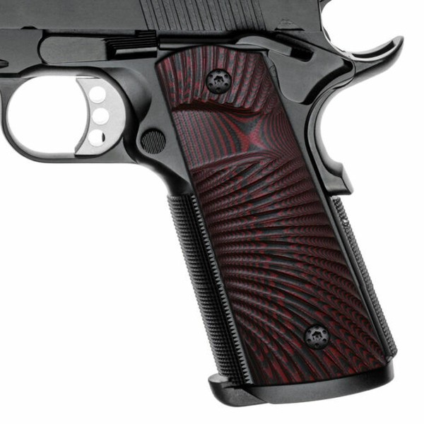 1911 G10 Gun Grips Full Size Magwell Ambi Cut Red Cherry Coolhand H1m ...