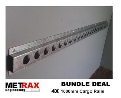4x Cargo rail 1000mm (4m) lashing track load restraint van racking ...
