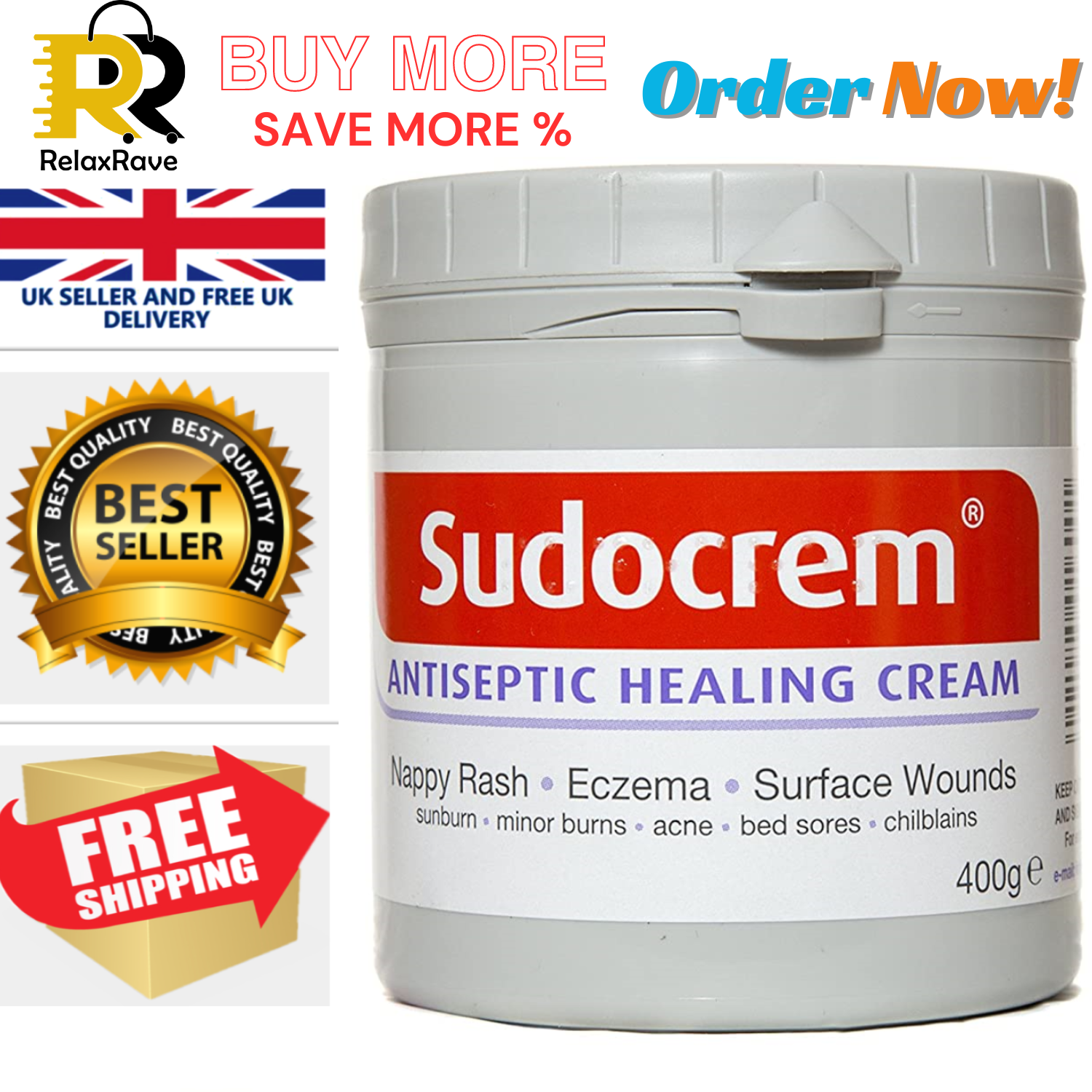 Sudocrem Antiseptic Healing Cream For Nappy Rash Eczema Sunburn 60 250 ...