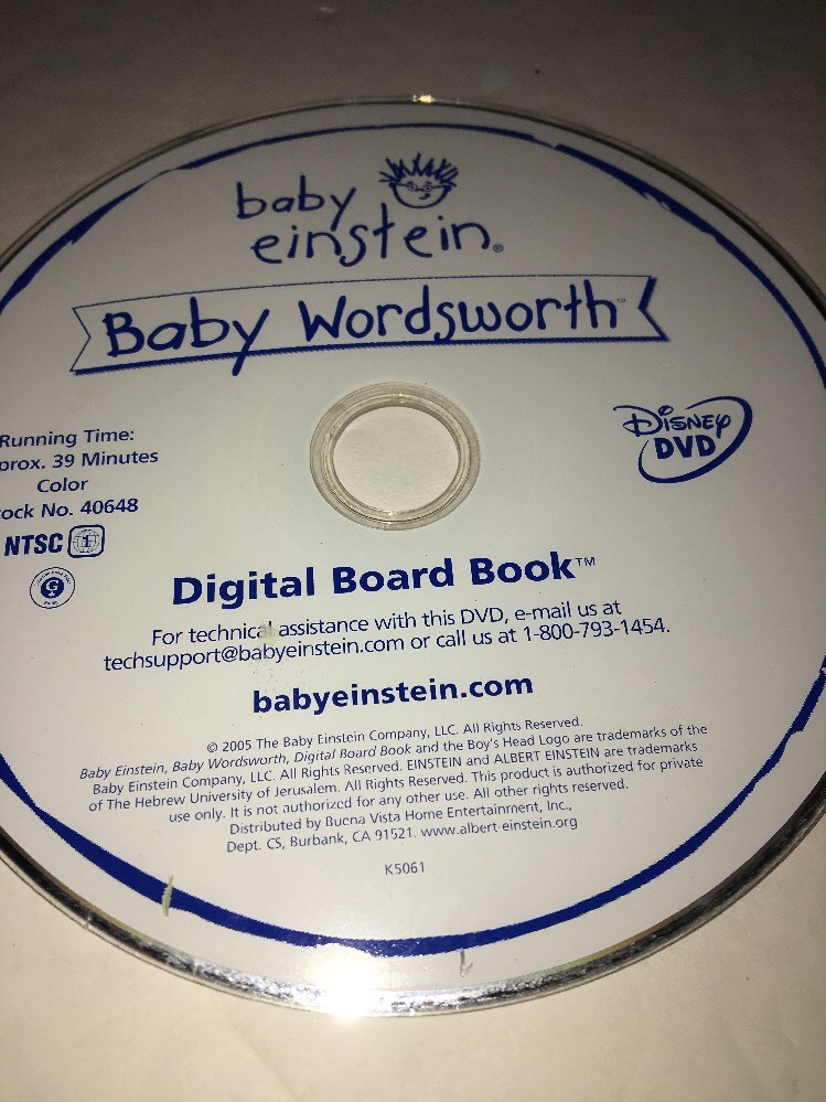 Baby Einstein-Baby Wordsworth/First Words-Around the House-DVD-RARE ...