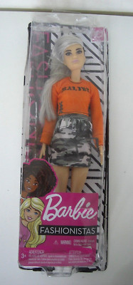 Barbie Fashionistas #107 - Malibu Barbie Silver Hair Orange & Camo ...