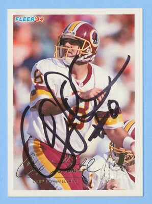 CHIP LOHMILLER - Signed/Autographed 1994 Fleer Card #470 - Redskins w ...