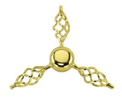 GOLD Triple Caged Twisted Bicycle Axle Cover Knock-Off Lowrider Cruiser ...