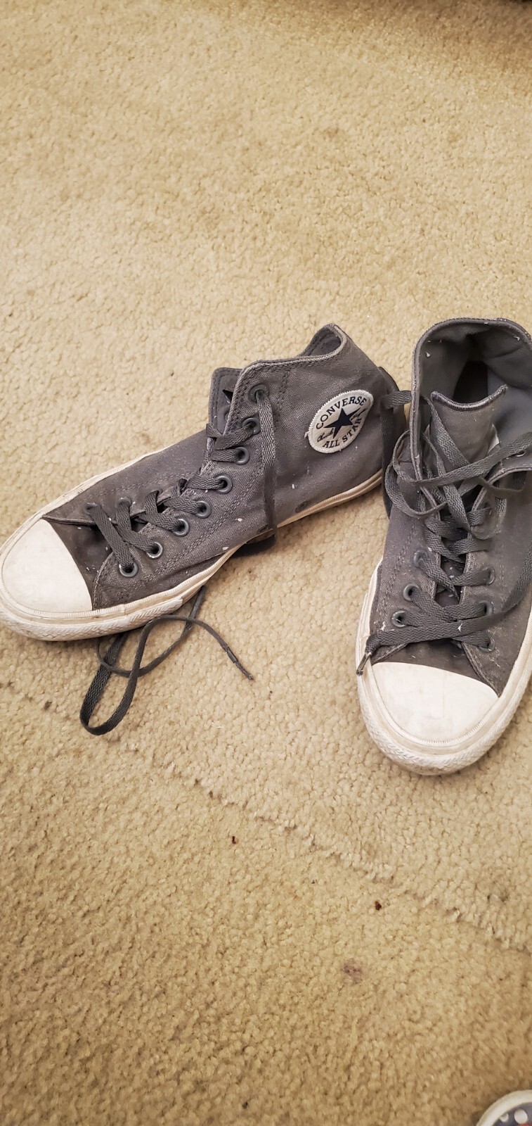 VINTAGE CONVERSE Chuck Taylor, ALL STAR, Gray , High … - Gem