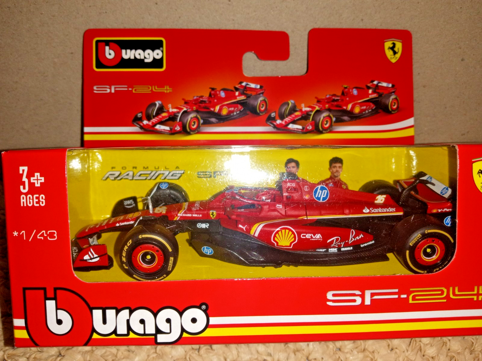 Burago F1 SF-24 Ferrari 1:43 Scale Diecast Metal Race Car New Must See ...