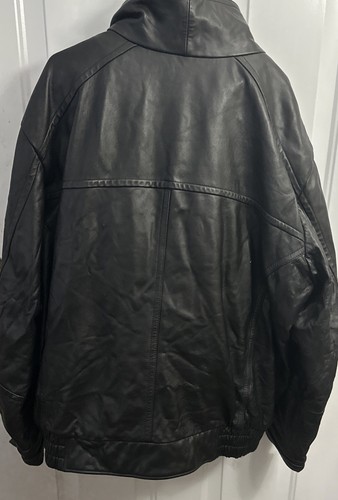 Wilsons Leather Bomber Aviator Biker Jacket Mens 3XLT Black Liner “No ...