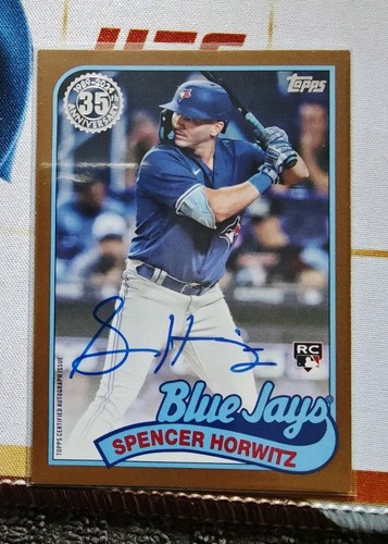 SPENCER HORWITZ 2024 Topps Series 1 1989 Gold Border Auto 38/50 SSP RC ...