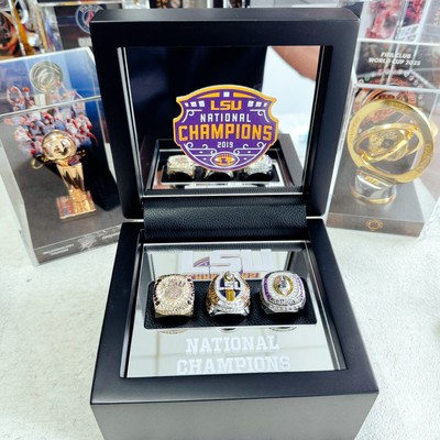 2019 LSU Tigers Championship 3 Rings With Box Set Ring Size 11 | eBay