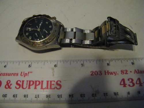stauer, 27 j, mans chronometer wrist watch, 3atm , 21222, stainless ...