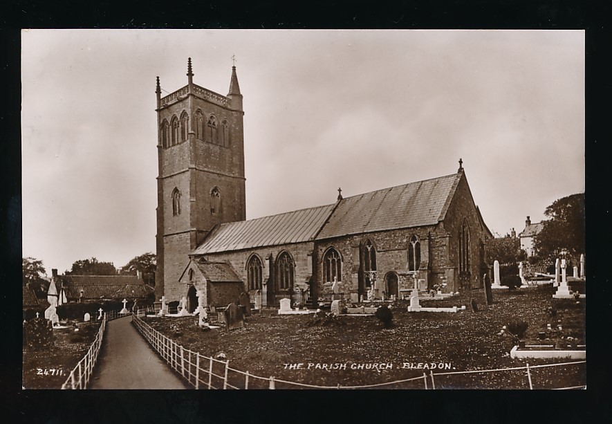 Somerset BLEADON Parish Church Used 1947 RP PPC | eBay