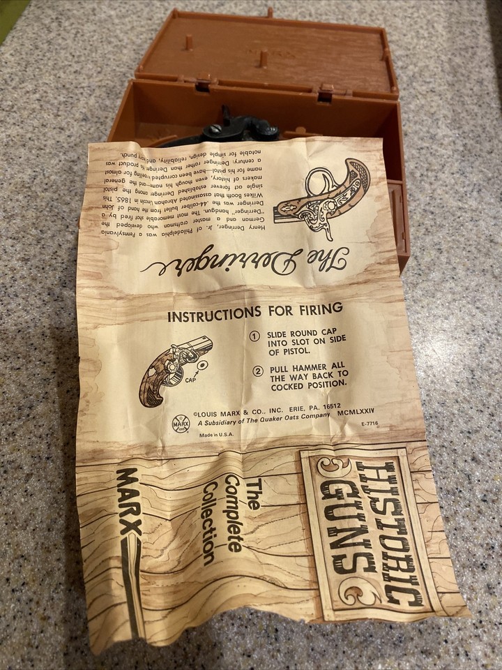 MARX HISTORIC GUNS "THE DERRINGER" WITH ORIGINAL CASE AND ADVERTISING ...