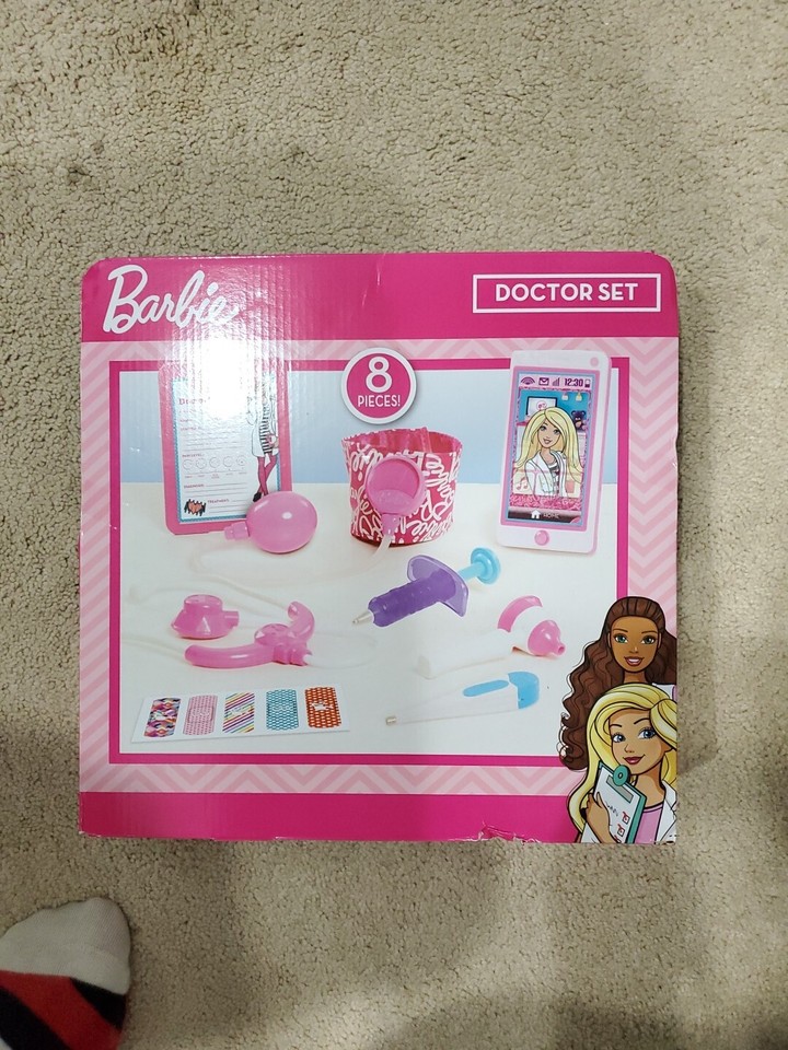 Barbie 10 Piece Toy Doctor Set With Real Working Cuff You Can Be ...