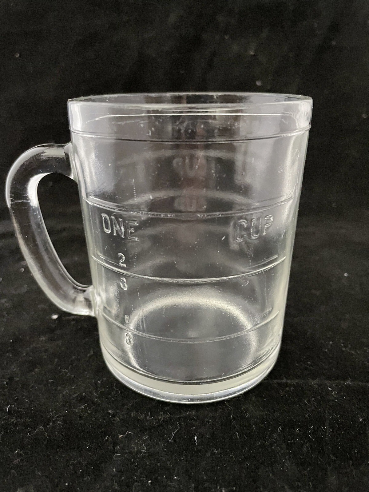Vintage Hazel Atlas 1 Cup Glass Measuring Cup Embossed Clear Straight ...