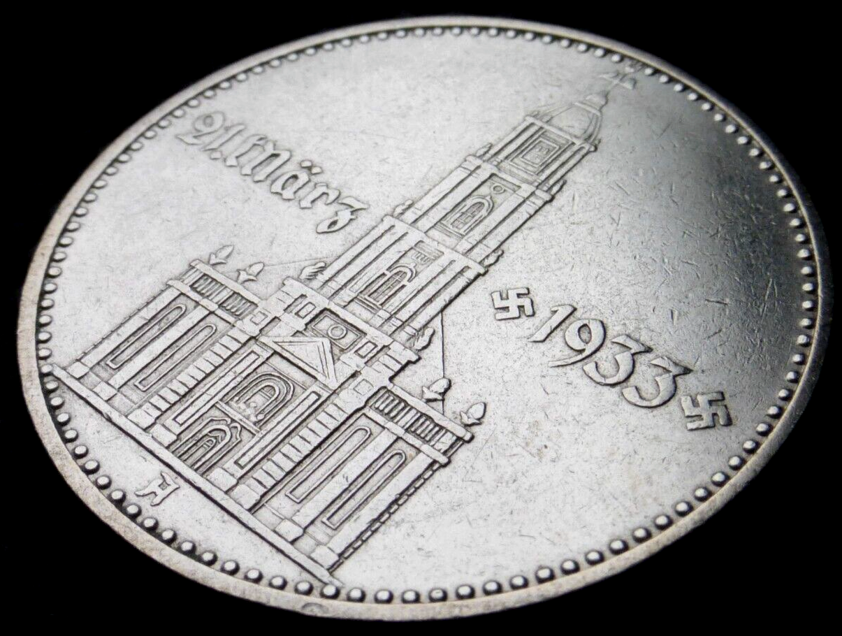 Nazi Silver Coin 1934A 2 Reichsmark Potsdam Church Beautiful Third ...