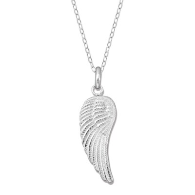 Sterling Silver Single Angel Wing Pendant | eBay