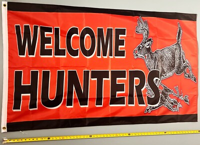 Welcome Hunters FLAG FREE USA SHIP ORBW Outdoors Redneck USA Shipping ...