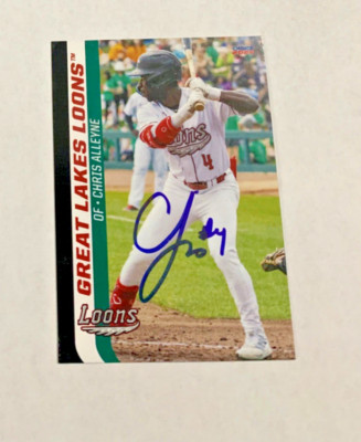 Chris Alleyne 2023 Great Lakes Loons signed autograph baseball card ...