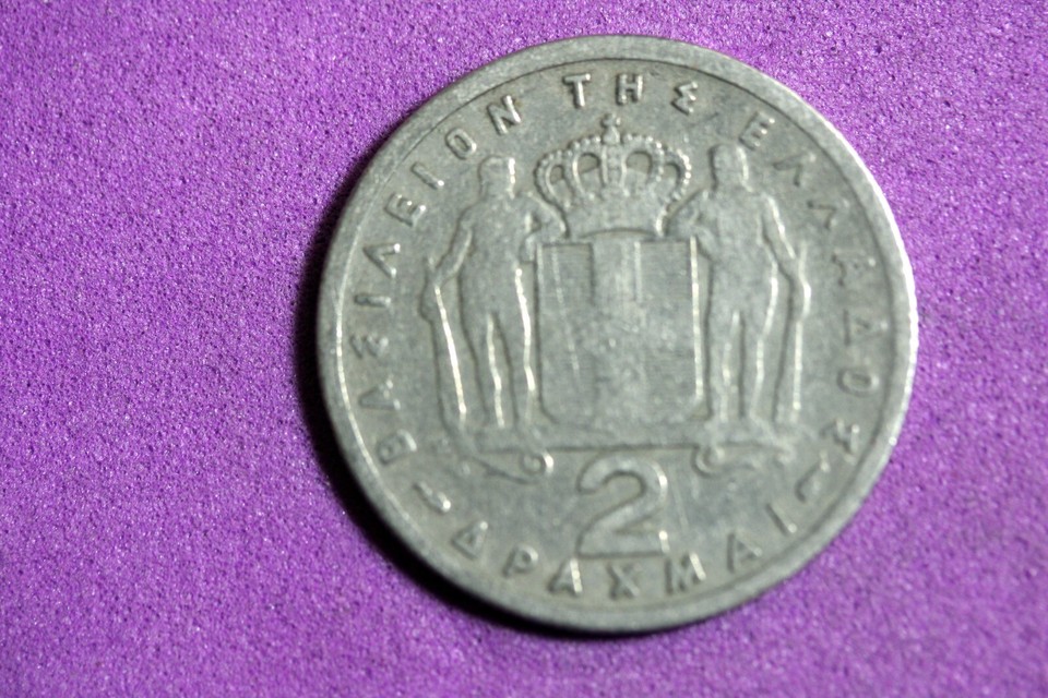 Estate Find 1954 - Greece 2 Apaxmai Drachmai Coin!! #J28611 | eBay