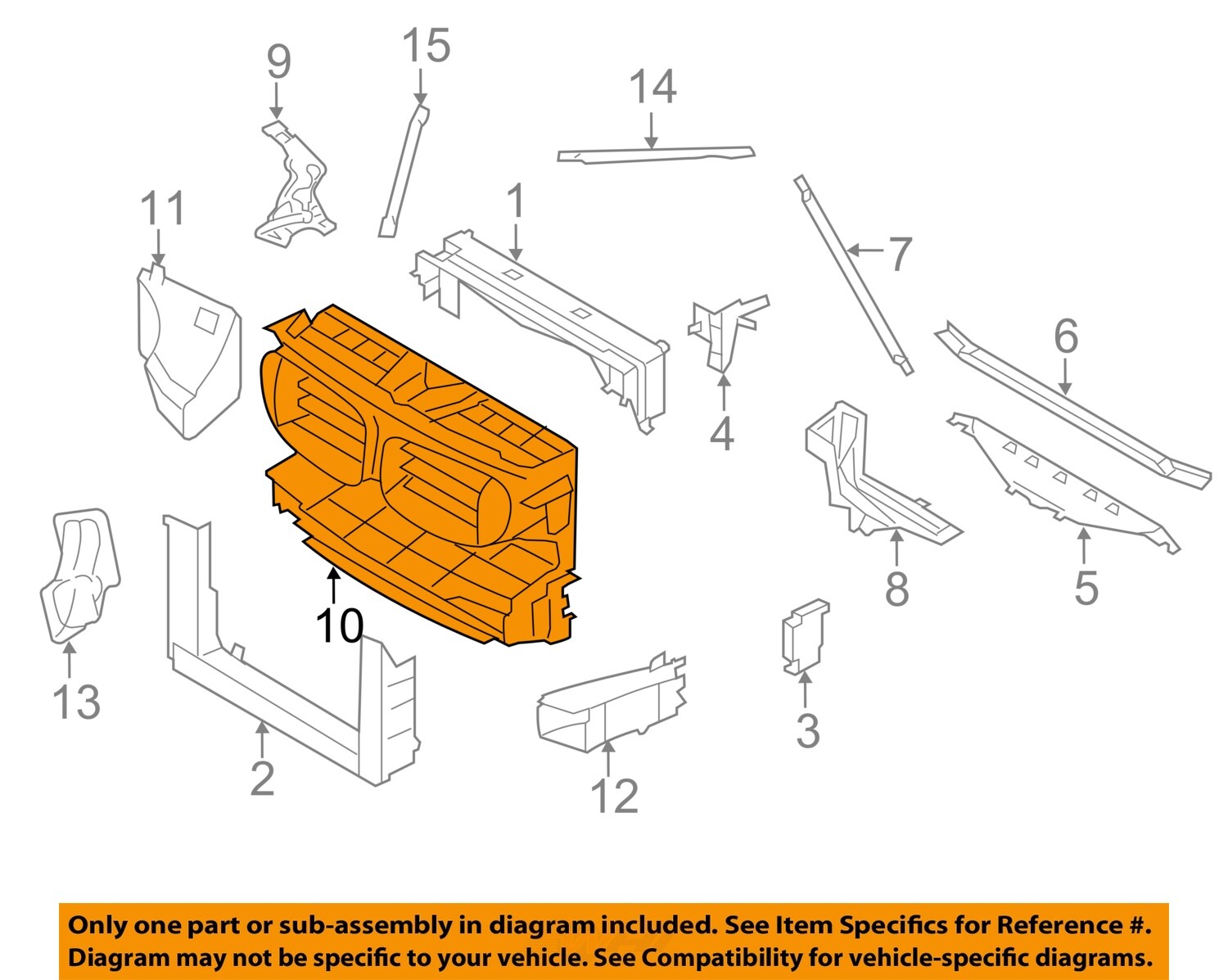 BMW+OEM+10-14+750li+xDrive+Radiator+Support-center+Duct+51747183854 for ...