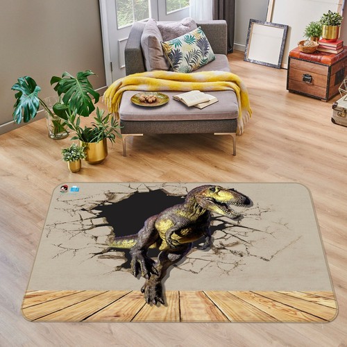 3D Black Dinosaur ZHUA18974 Game Non Slip Rug Mat Photo Carpet Zoe ...