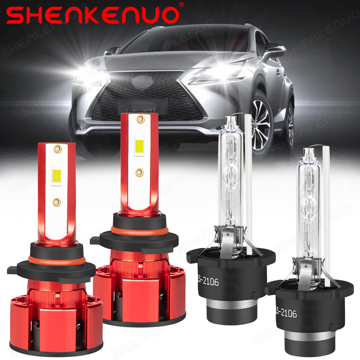 For Lexus SC430 2002-2005 Combo 9005+D2S HID/LED Headlight High/Low ...