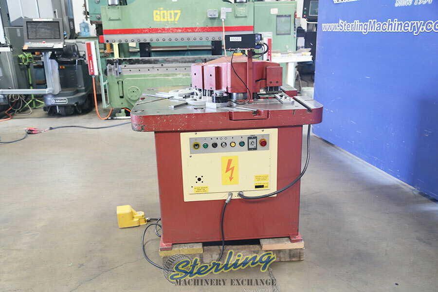 1/4" x 8 5/8", Used Amada Heavy Duty Hydraulic Power V-Notcher With ...