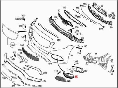 Genuine MERCEDES A205 C205 S205 W205 Cover bumper area 2058854123 | eBay