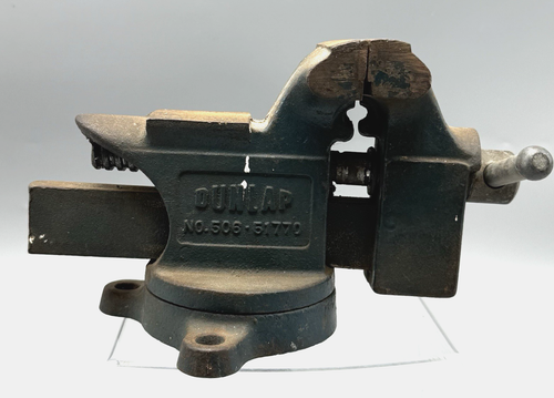 Vintage DUNLAP # 506-51770 Swivel Base Bench Vise W/3-1/2" Jaws & Anvil ...