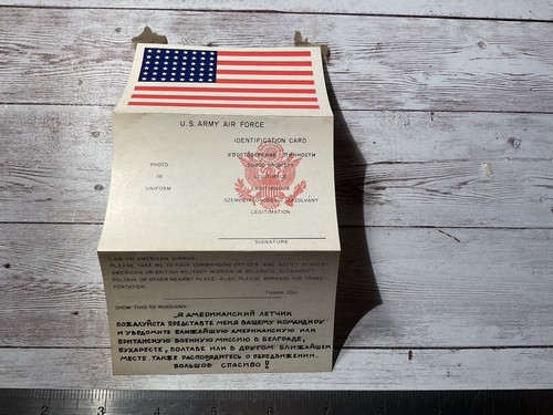 ORIGINAL MINTY WWII 15TH AIR FORCE PAPER BLOOD CHIT | eBay