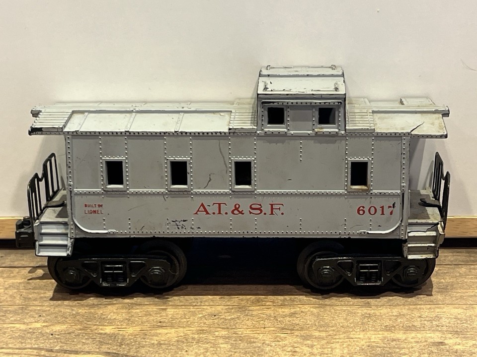 Vintage Lionel 6017 Gray ATSF Caboose Train Car (Gray w/ Red Lettering ...