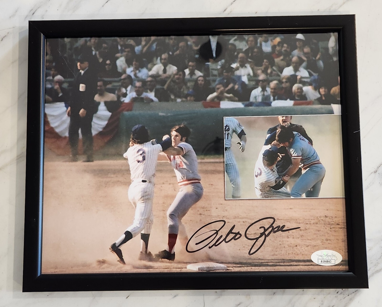 Framed Pete Rose Autographed/Signed 8x10 Cincinnati Reds photo JSA!! | eBay