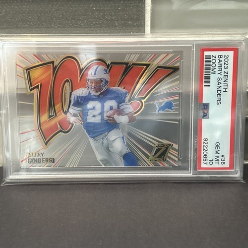 2023 Panini Zenith ZOOM! Barry Sanders PSA 10 GEM MINT! Case Hit SSP ...
