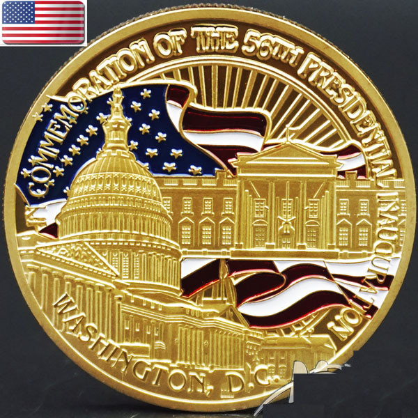 56th Presidential Inauguration of Barack Obama Commemorative Coin Gold ...