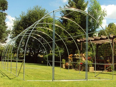 Frame Only 6m x 3m Poly Tunnel Polytunnel Greenhouse Green House Polly ...