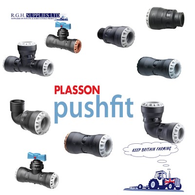Plasson Pushfit Plumbing Fittings - Couplers Reducers Stop Taps - Water Fittings | eBay UK