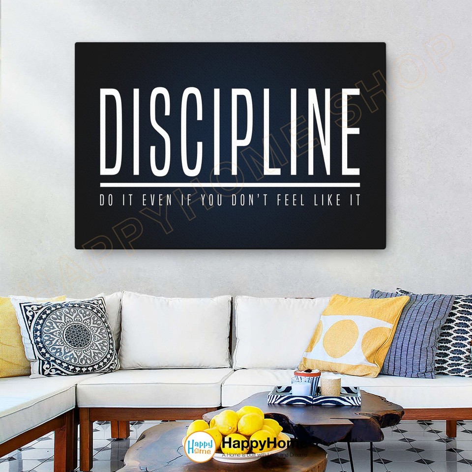 Discipline Definition Poster Motivational Inspirational Wall Art Office ...