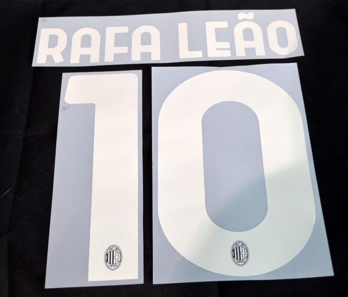 Official AC Milan rafa Leao 10 Football Name/Number Set 4th 2023/24 ...