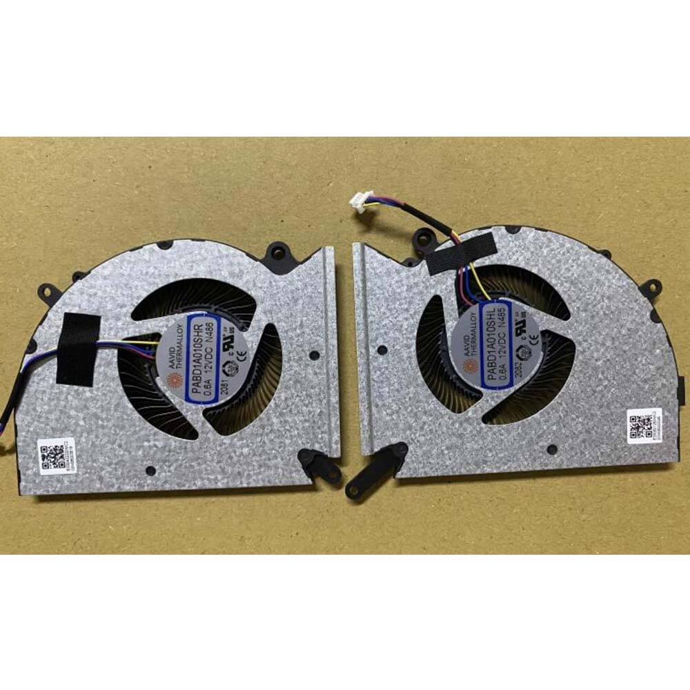 For MSI MS-17P1 Stealth GS77 CPU GPU Fan PABD1A010SHL N485 PABD1A010SHR ...