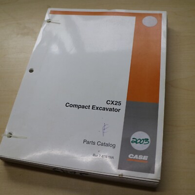 CASE CX25 COMPACT Crawler Excavator Spare Parts Manual book catalog ...