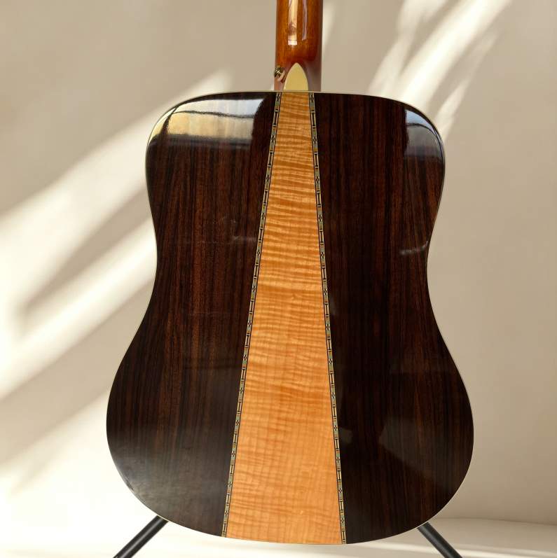 6 String Hummingbird Acoustic Electric Guitar Solid Spruce Top Abalone ...