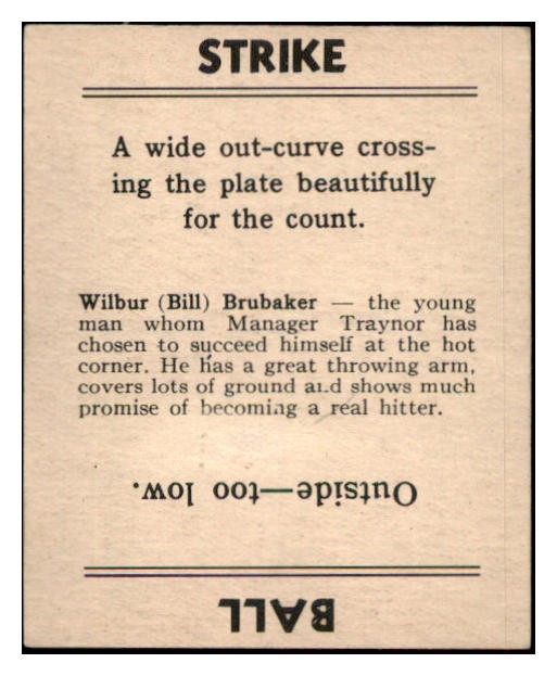 1936 GOUDEY BILL BRUBAKER PIRATES EX-MT 515774 (KYCARDS) | eBay