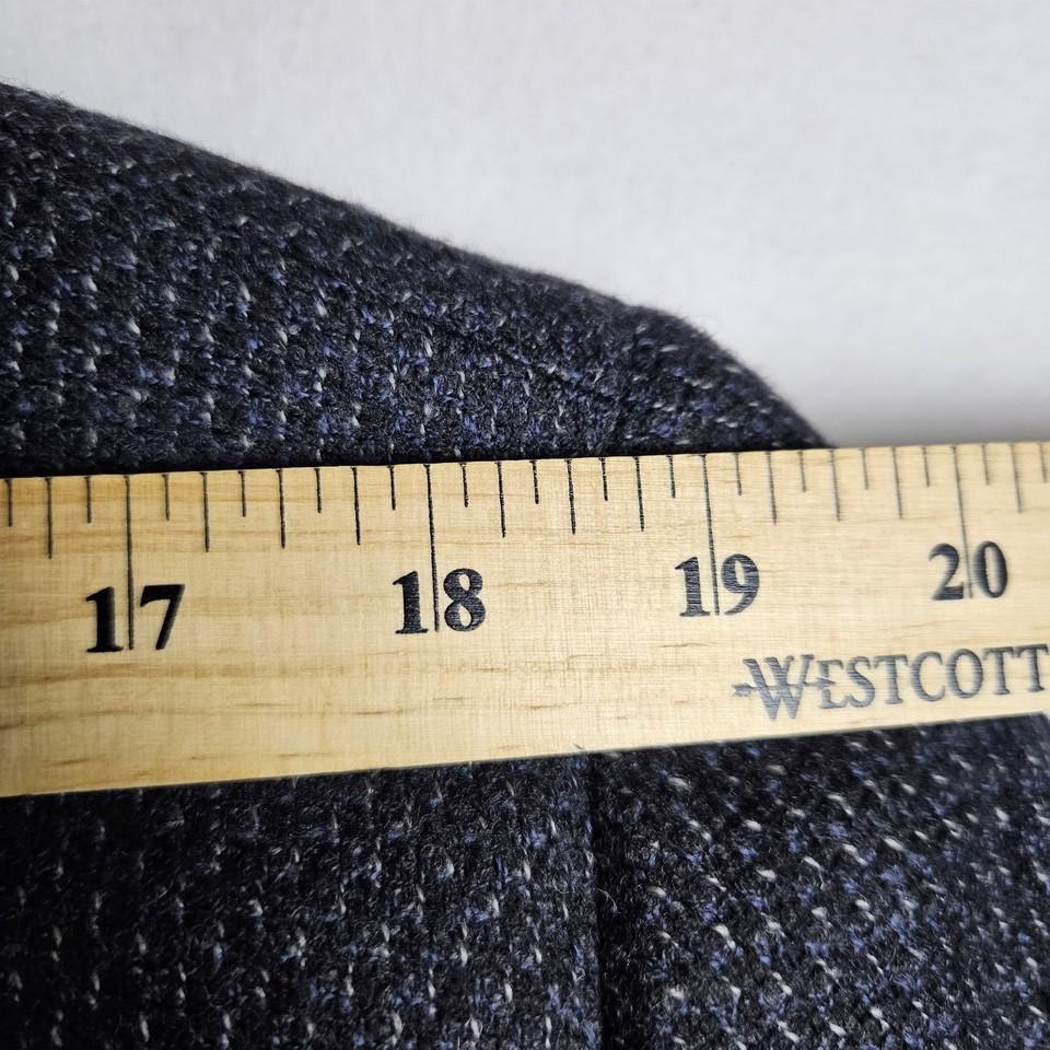 VTG Tweed Mens Sport Coat Jacket Navy Houndstooth Gun Check Blazer Wool ...