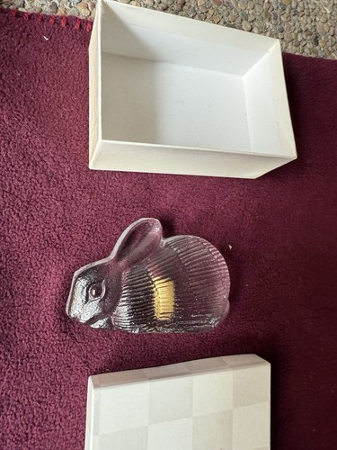 Lisa Larson Glass Object Rabbit Royal Krona Sweden full lead crystal ...