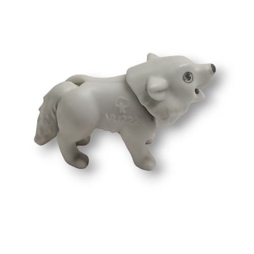 Kinder Surprise Polar Animals WOLF Miniature Toy Figure White Plastic ...